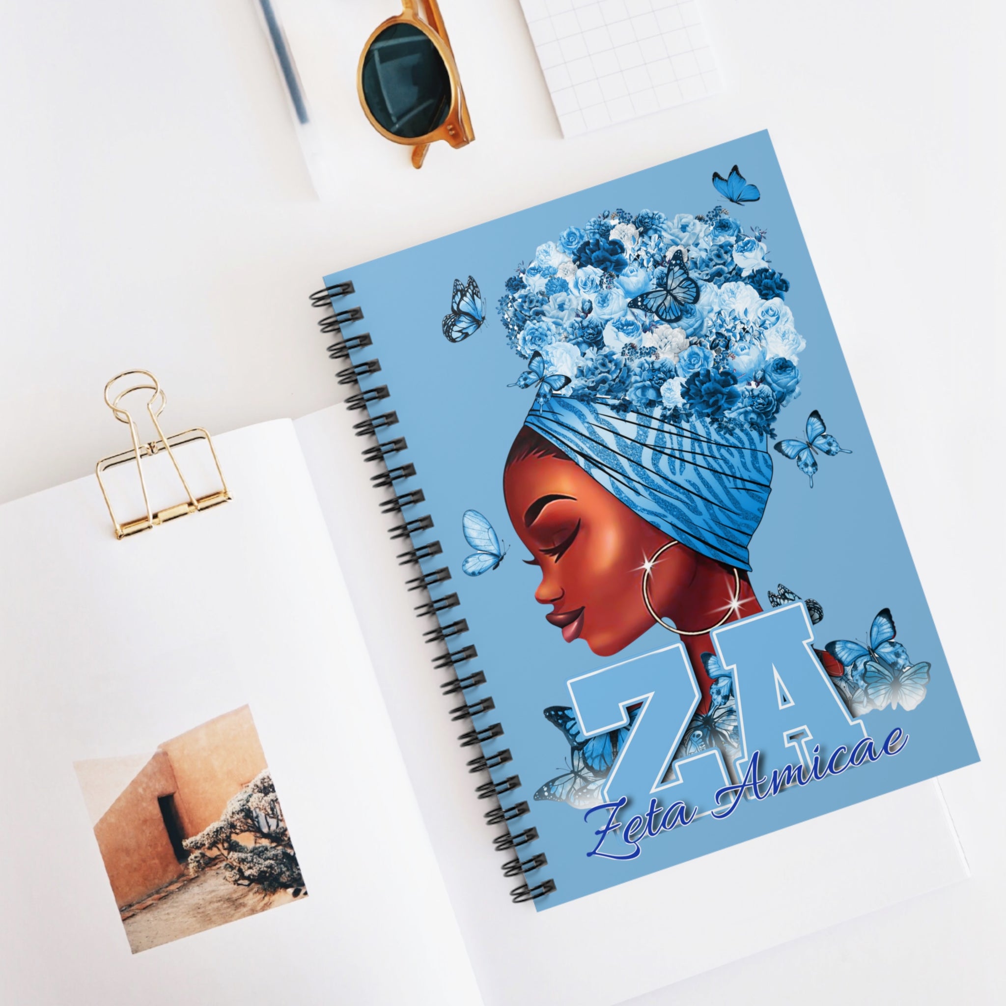 Spiral Notebook, Zeta Amicae Wraps & Butterflies - Ruled Line – Elite1Xpressions