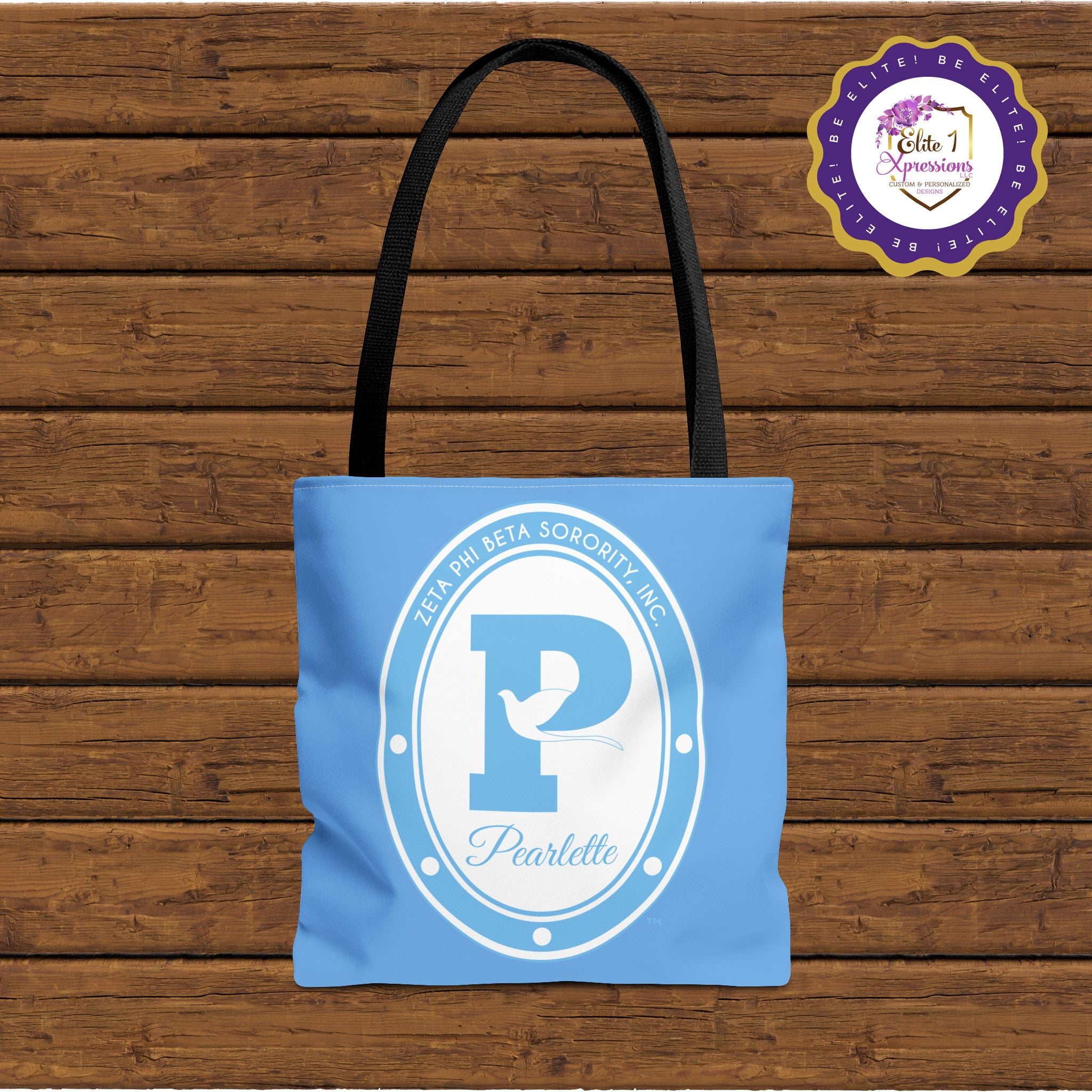 Pearlette | Zeta Phi Beta Pearlette | V2 Baby Blue Tote Bag ...